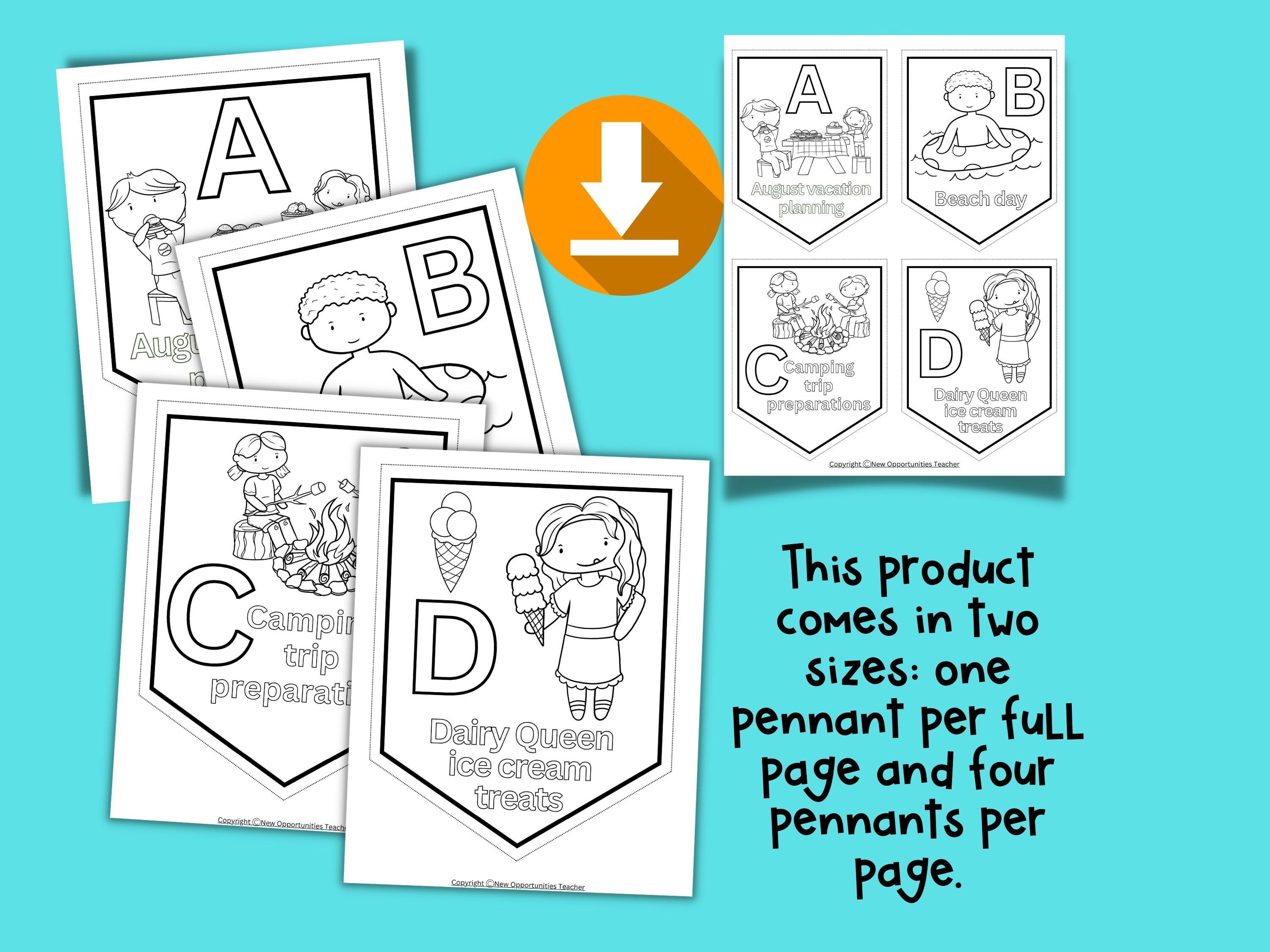 ABC Countdown to Summer Bulletin Board Coloring Pages | Alphabet ...