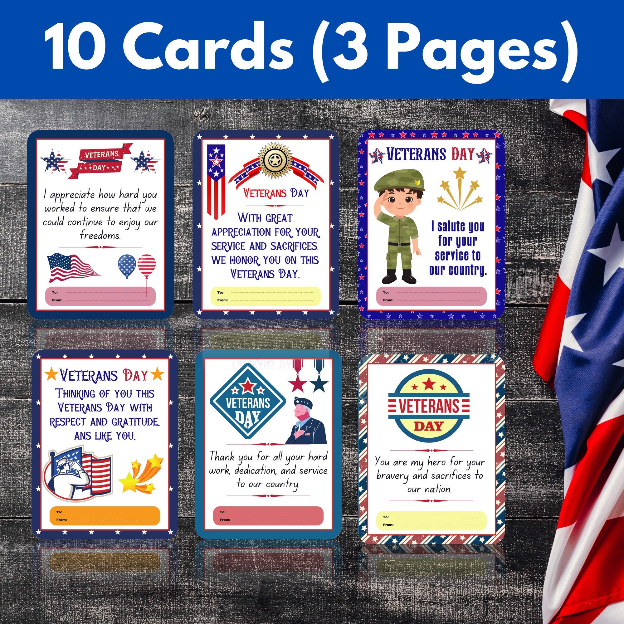 Veterans Day Greeting Cards Patriotic Veterans Day Thank You Cards ...