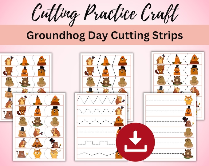 Groundhog Printable Craft| Scissor Skills Activity| Build A Groundhog ...