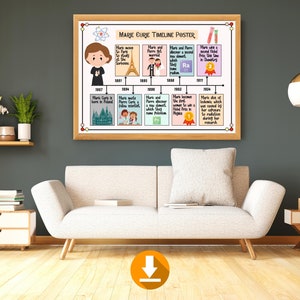 Marie Curie Timeline Poster | Marie Curie Bulletin Board Idea ...