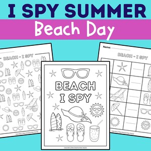 Beach Day I SPY | Ice Cream I SPY | Watermelon I SPY | Printable Summer ...