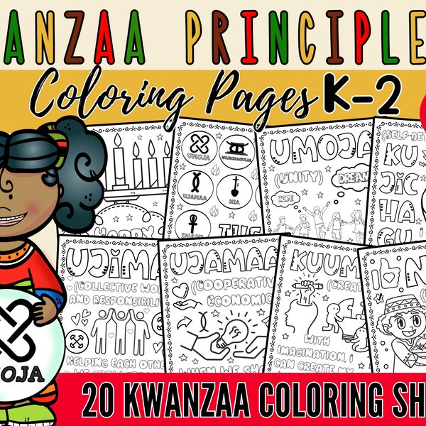Kwanzaa Coloring Sheets - Etsy