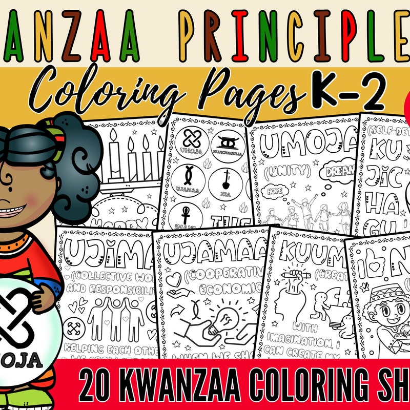 Kwanzaa Coloring Sheets - Etsy
