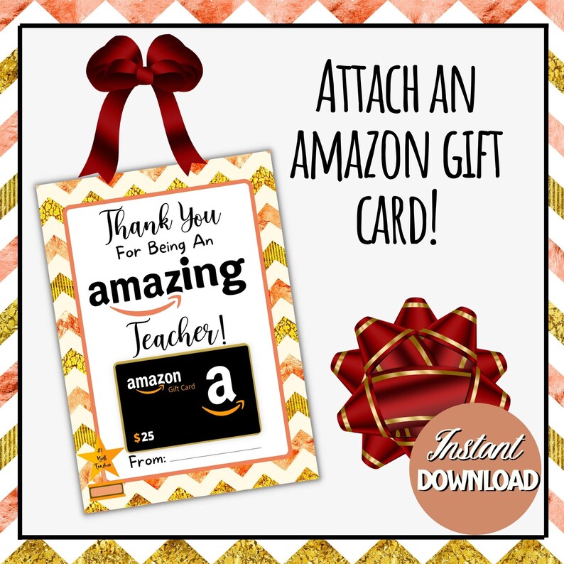 Teacher Appreciation Gift Card Holder Printable Thank You - Etsy