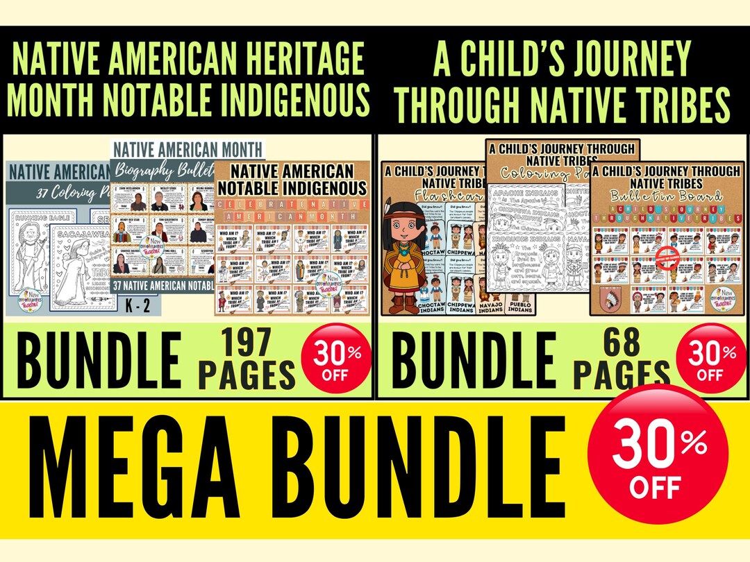 Native American Heritage Month Mega Bundle - Learning & Coloring (PDF ...