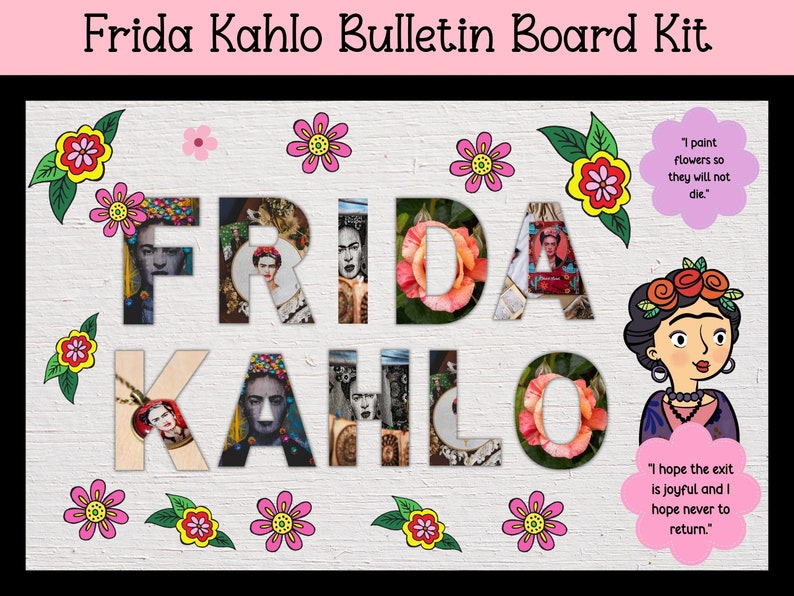 Frida Kahlo Bulletin Board Kit | Hispanic Heritage Decor (PDF) - Etsy