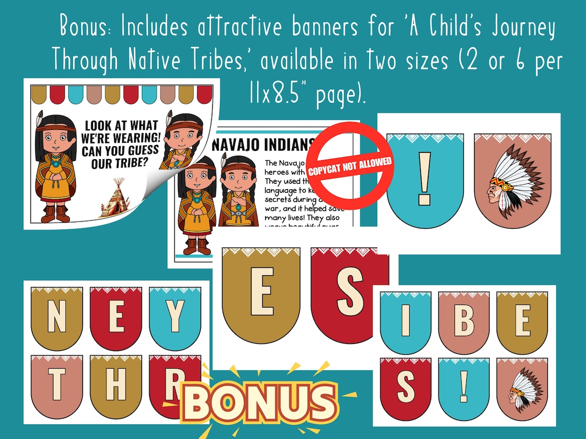 A Childs Journey Through Native Tribes Interactive Posters - Etsy