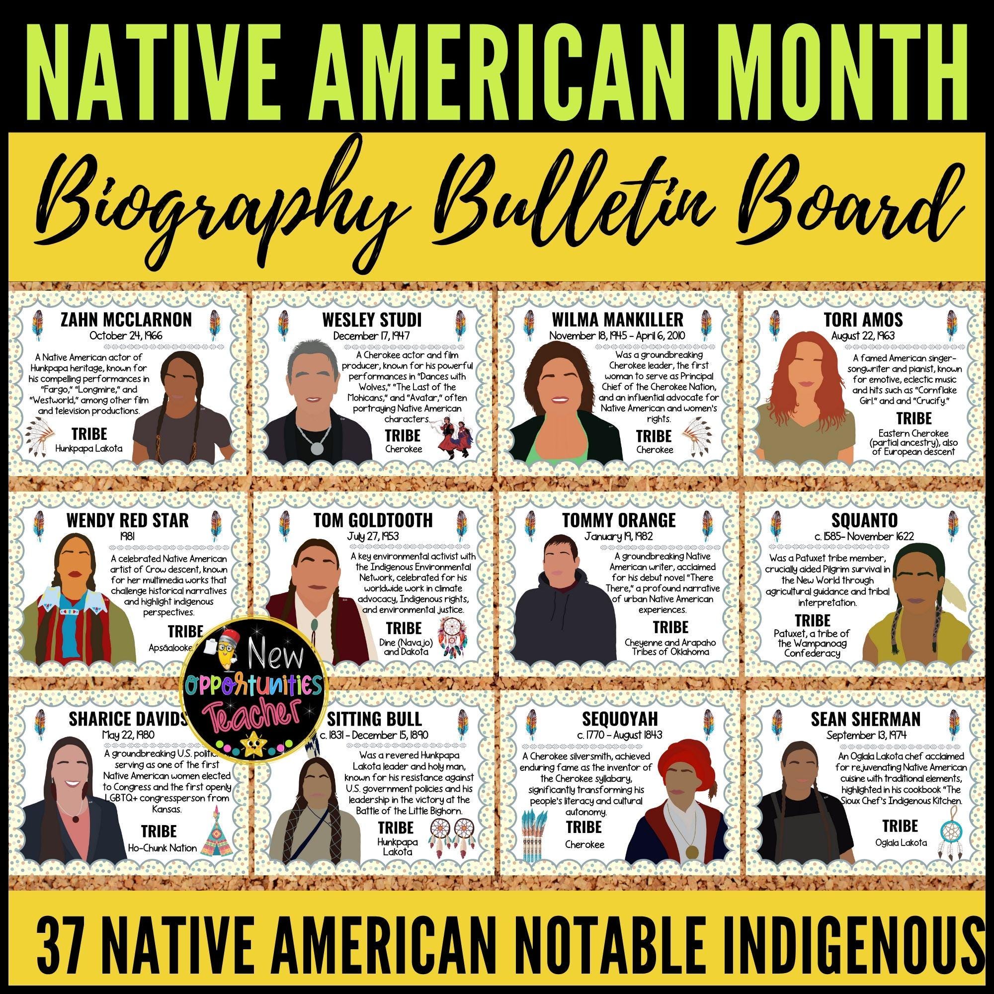 Native American Heritage Month Posters – Famous Indigenous Biographies ...