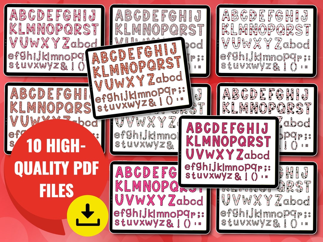 Valentines Day Bulletin Board Letters, Valentine's Day Alphabet ...