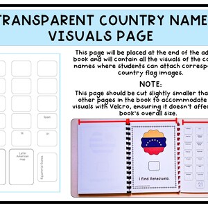 Hispanic Country Maps Interactive Adapted Book, Autism, Special ...