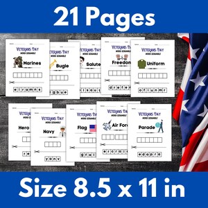Veterans Day Word Scramble Puzzle | Printable Games (PDF) - Etsy
