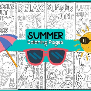 Printable Summer Coloring Pages | End of Year Coloring Sheets | Beach ...