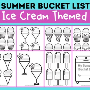 My Summer Bucket List Craft | Ice Cream and Refrigerator Themed | End ...