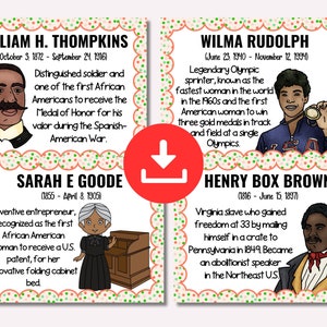 Black History Month Classroom Bulletin Board Set - 42 Iconic Figures ...
