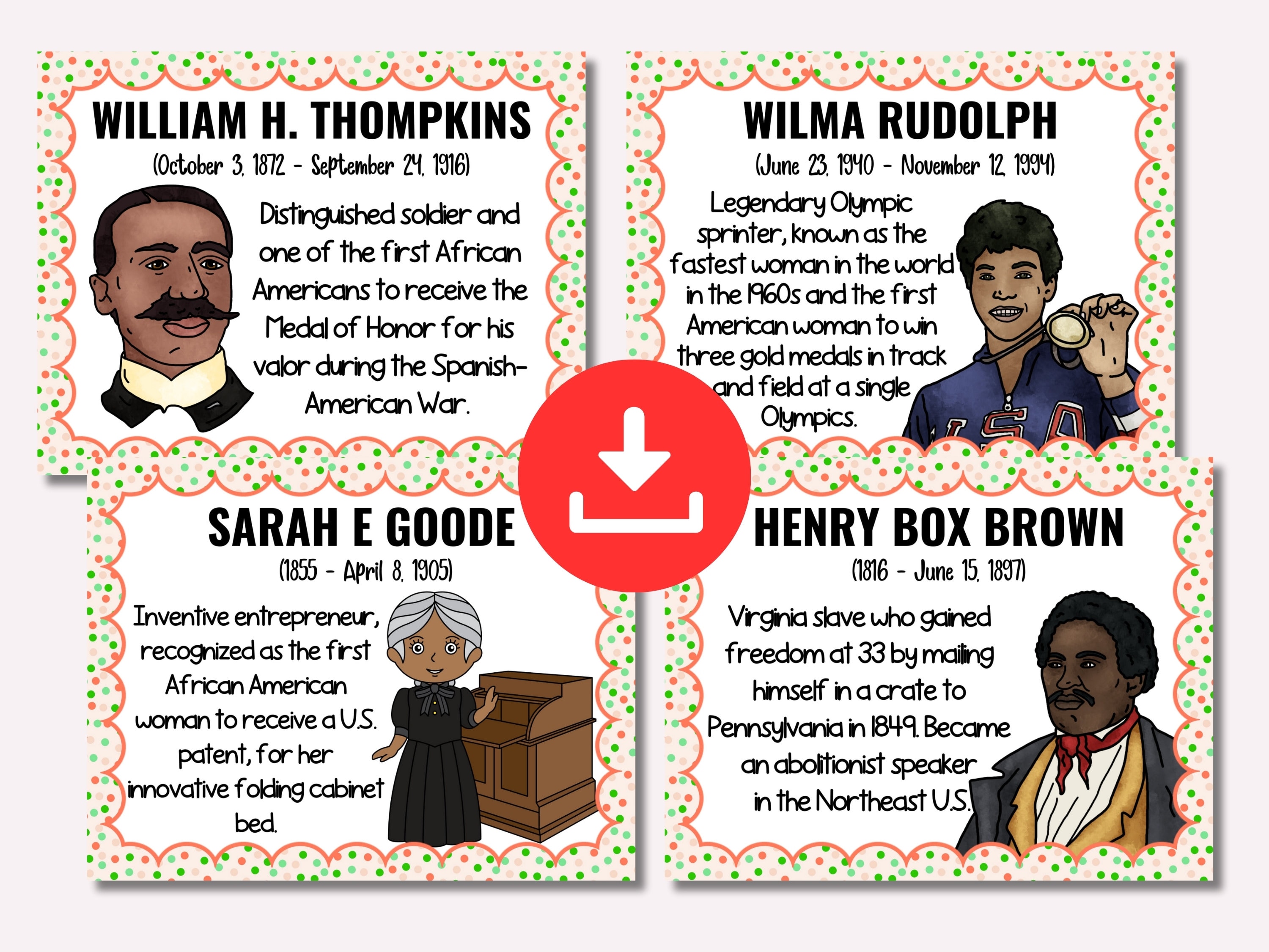 Black History Month Classroom Bulletin Board Set 42 Iconic Figures ...