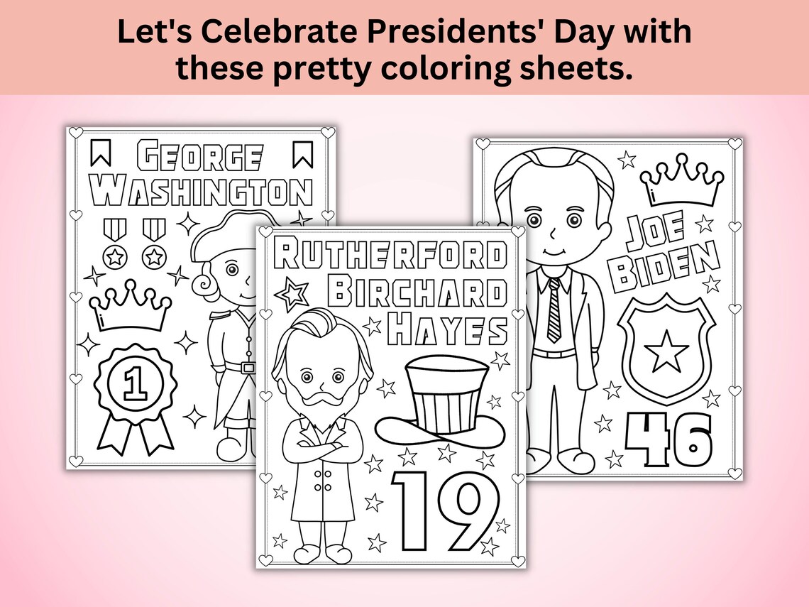 Printable Presidents' Day Coloring Pages | Presidents' Day Coloring ...