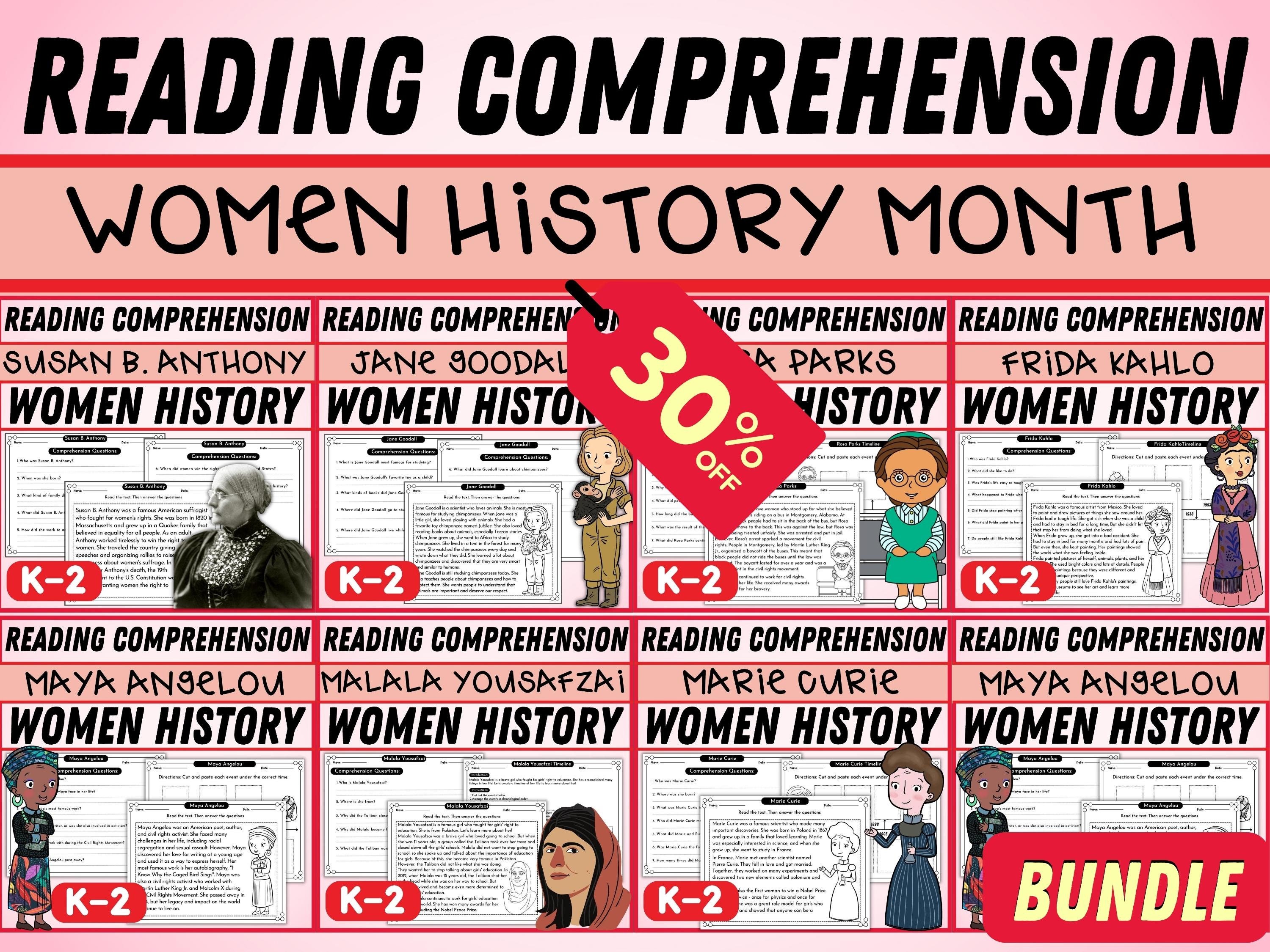 Malala Yousafzai Reading Comprehension Passage Women History Month ...