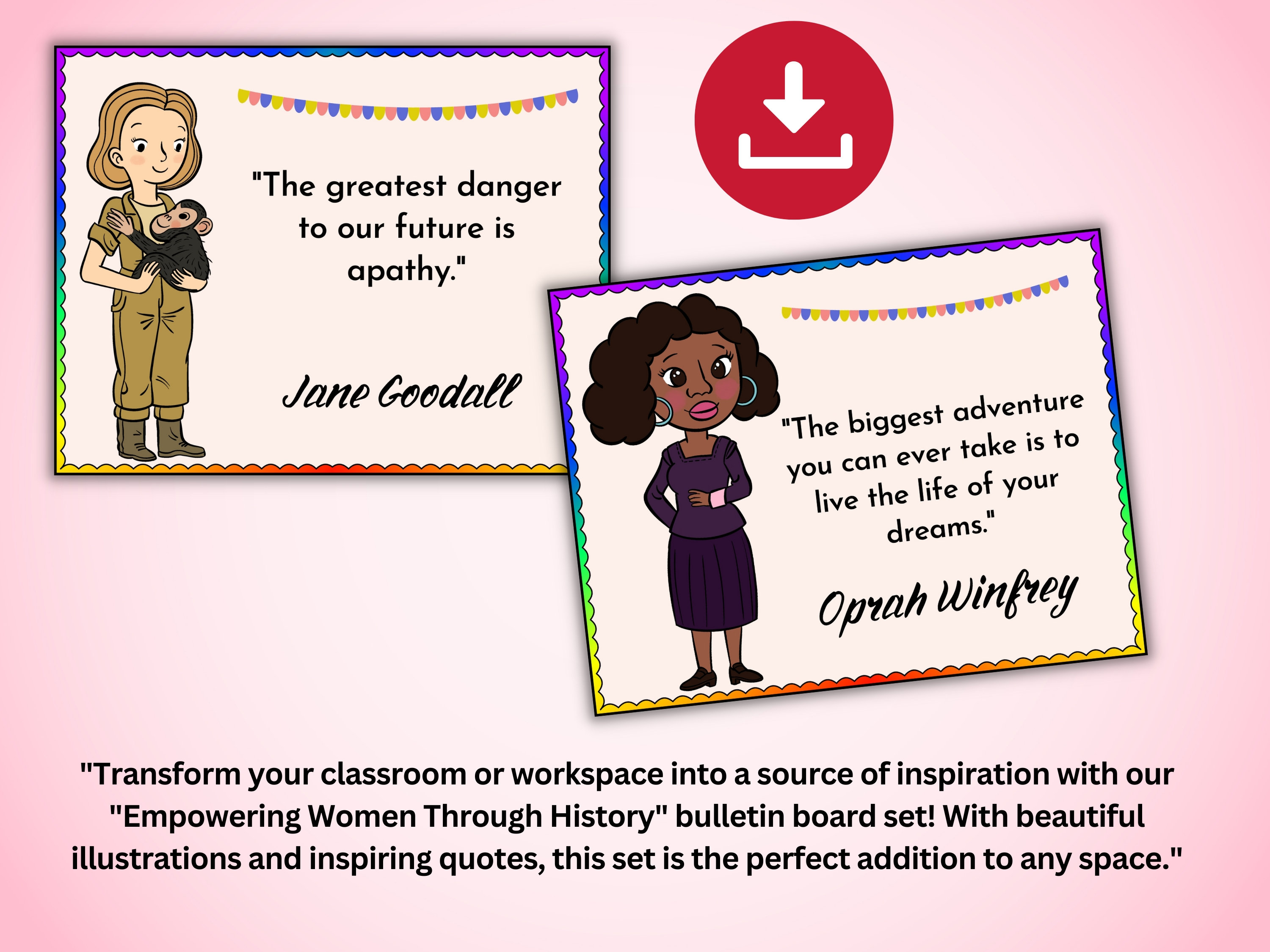 Printable Women's History Month Quote Bulletin Board Famous Women in ...