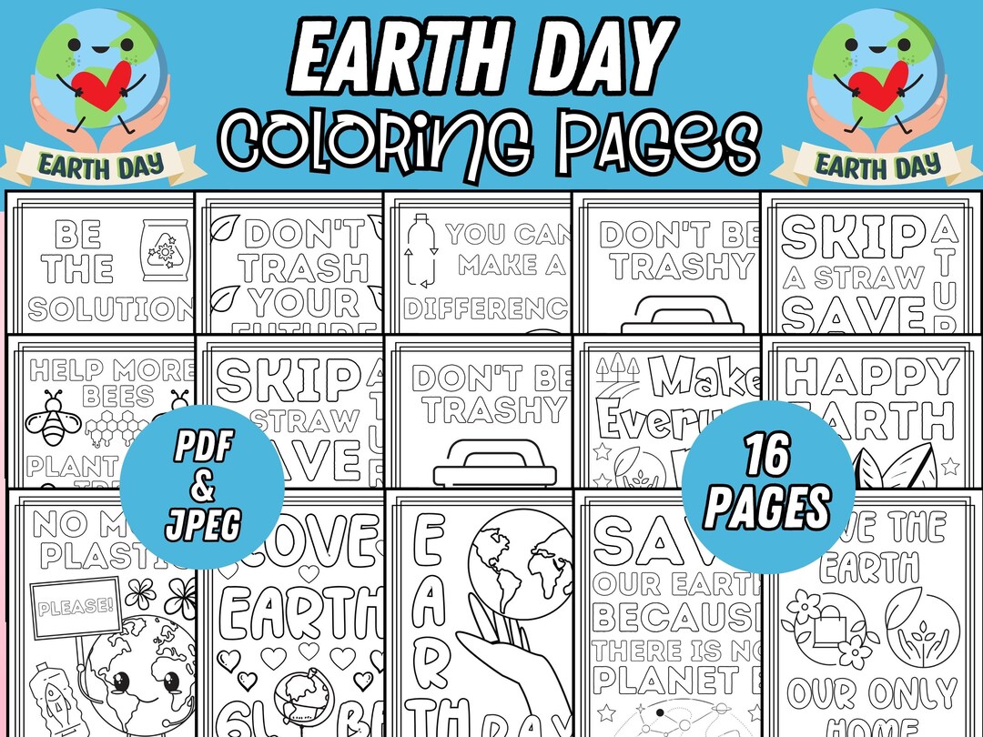 Printable Earth Day Coloring Pages | Earth Day Coloring Sheets | Earth ...