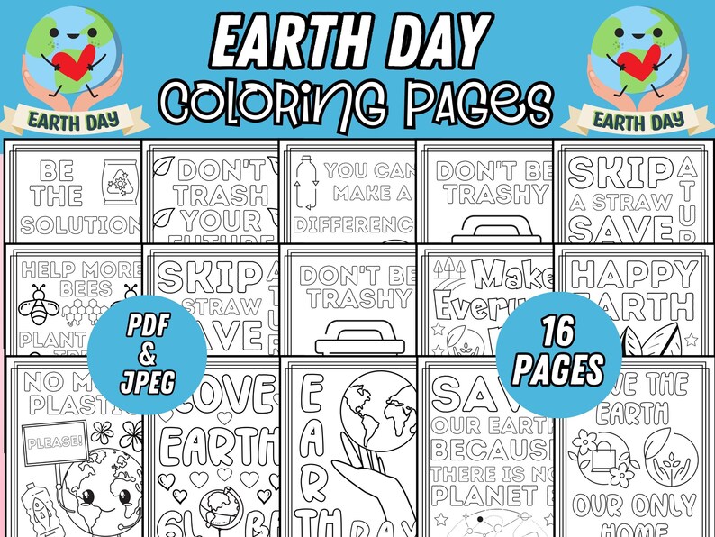 Printable Earth Day Coloring Pages | Earth Day Coloring Sheets | Earth ...