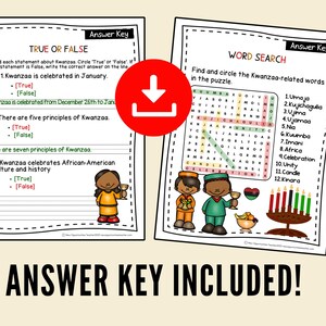 Celebrate Kwanzaa With Our Engaging Kindergarten Workbook - Etsy