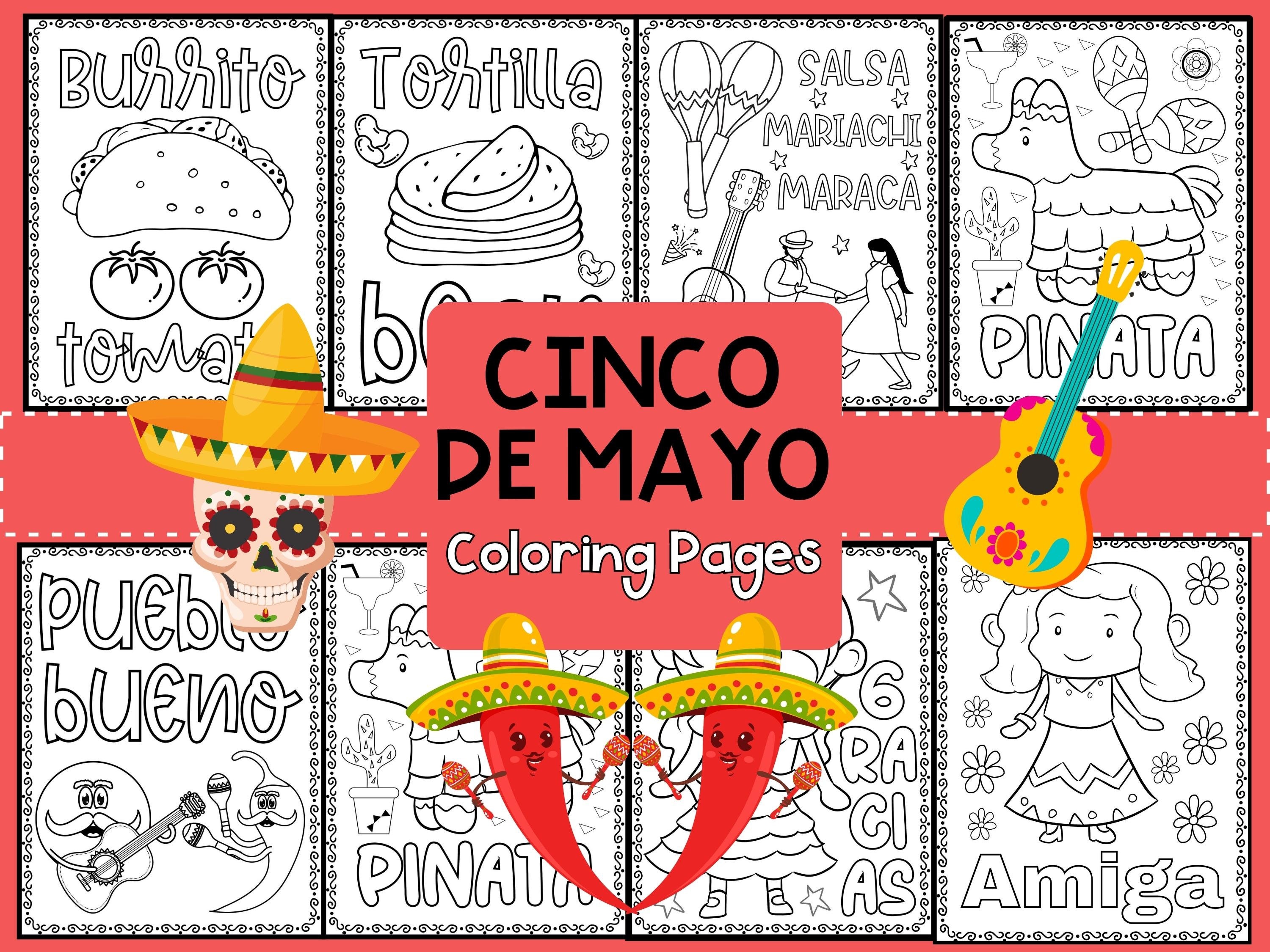 Printable Cinco De Mayo Coloring Sheets | 20 Pretty Cinco De Mayo ...