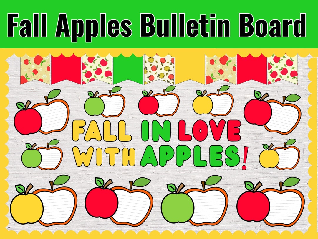 Printable Apple-themed Bulletin Board Set | Fall Autumn September ...