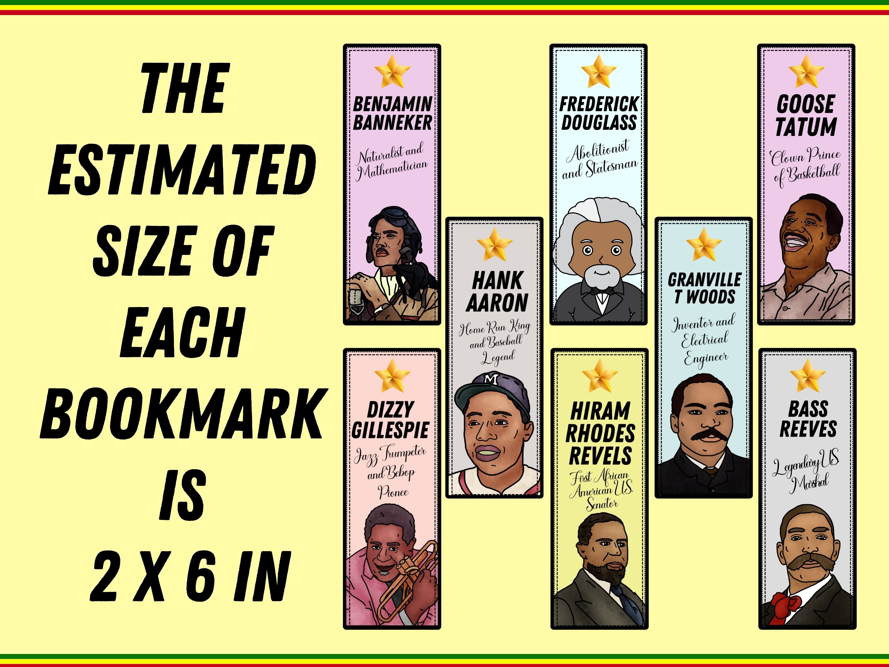 Important Figures in Black History Month Bookmarks, 20 Black Heroes ...