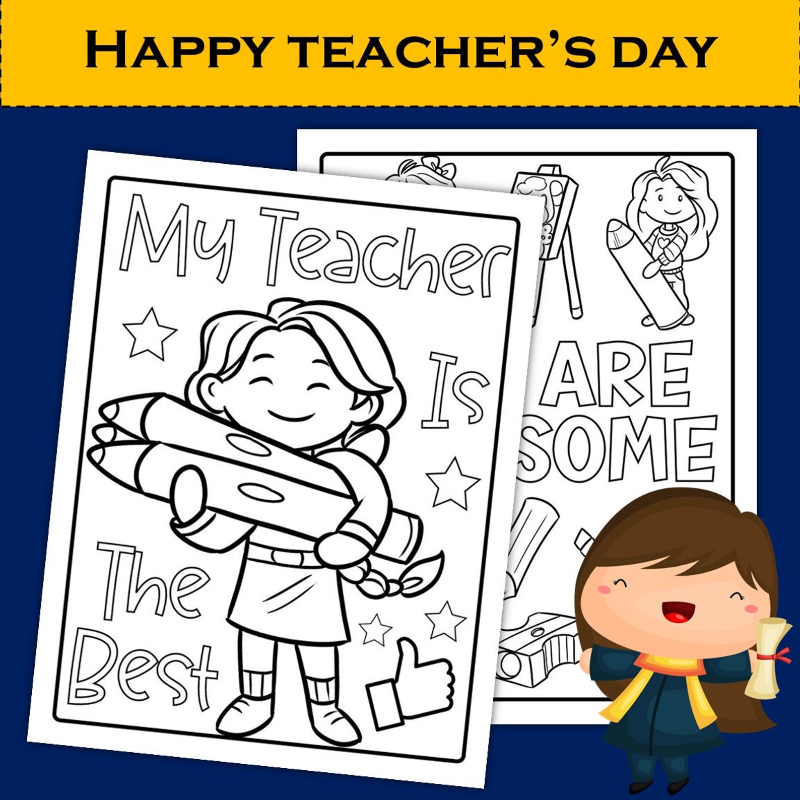 Teacher Appreciation Week Coloring Pages Best Teacher Coloring Page ...