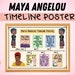 Maya Angelou Timeline Poster | Women's History Month Classroom Decor ...