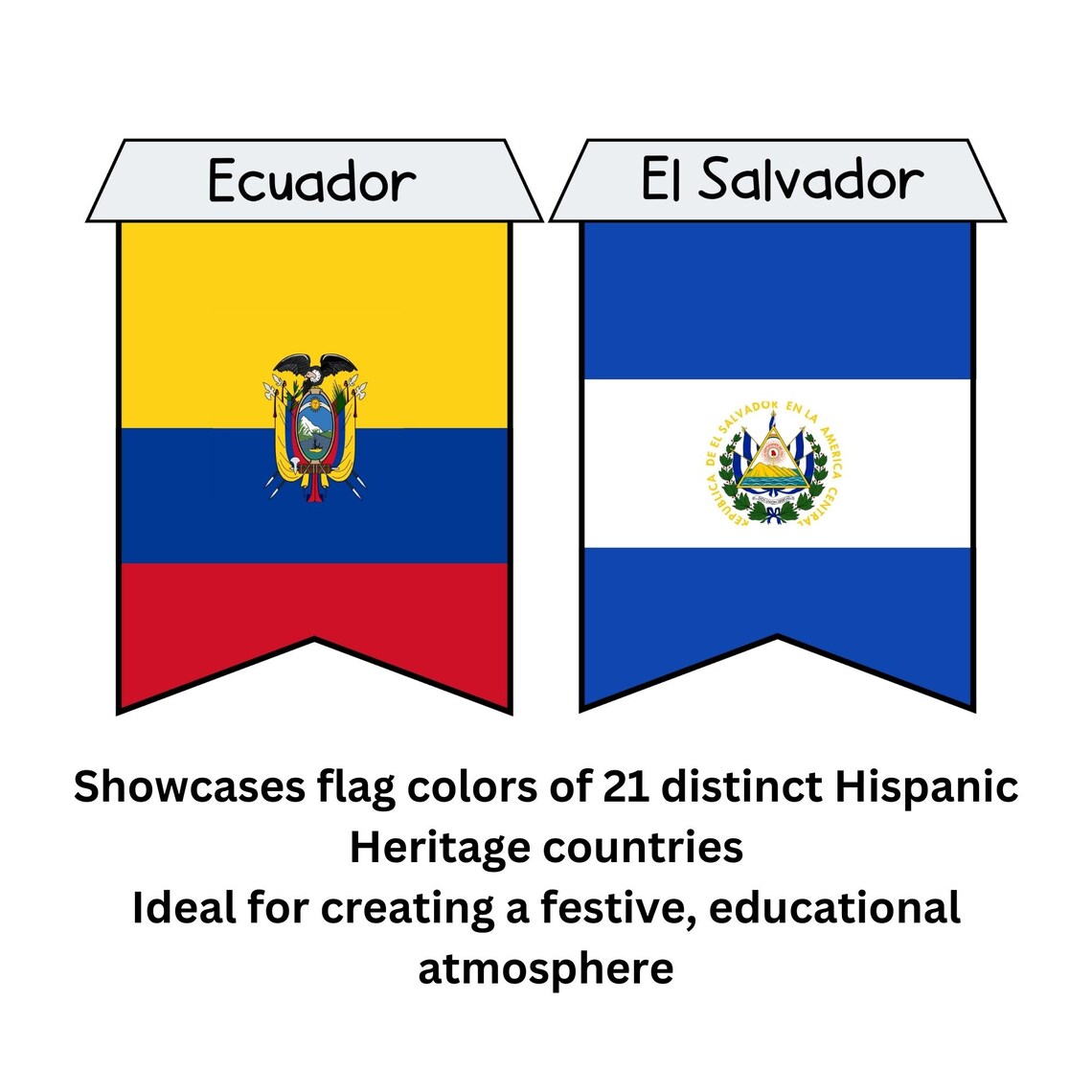 Hispanic Country Flags Hispanic Heritage Month Flag Bunting Spanish ...