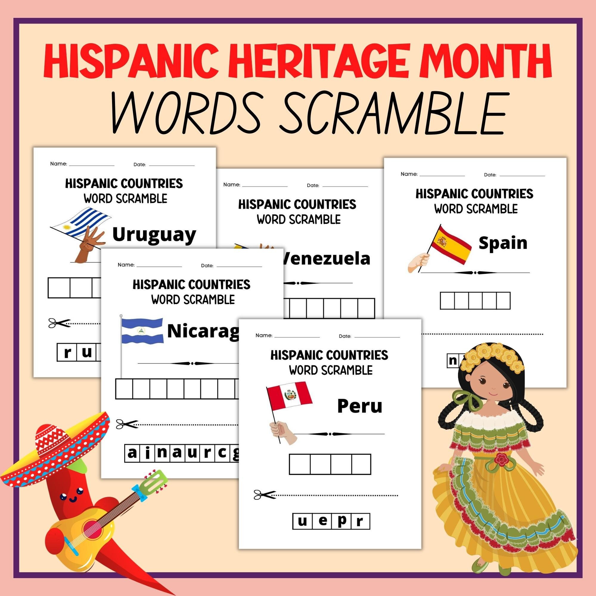 Hispanic Heritage Month Activities BUNDLE Hispanic Heritage Game BUNDLE ...