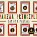 Kwaanza Principals Posters Set of 8 the 7 Principles of Kwanzaa ...