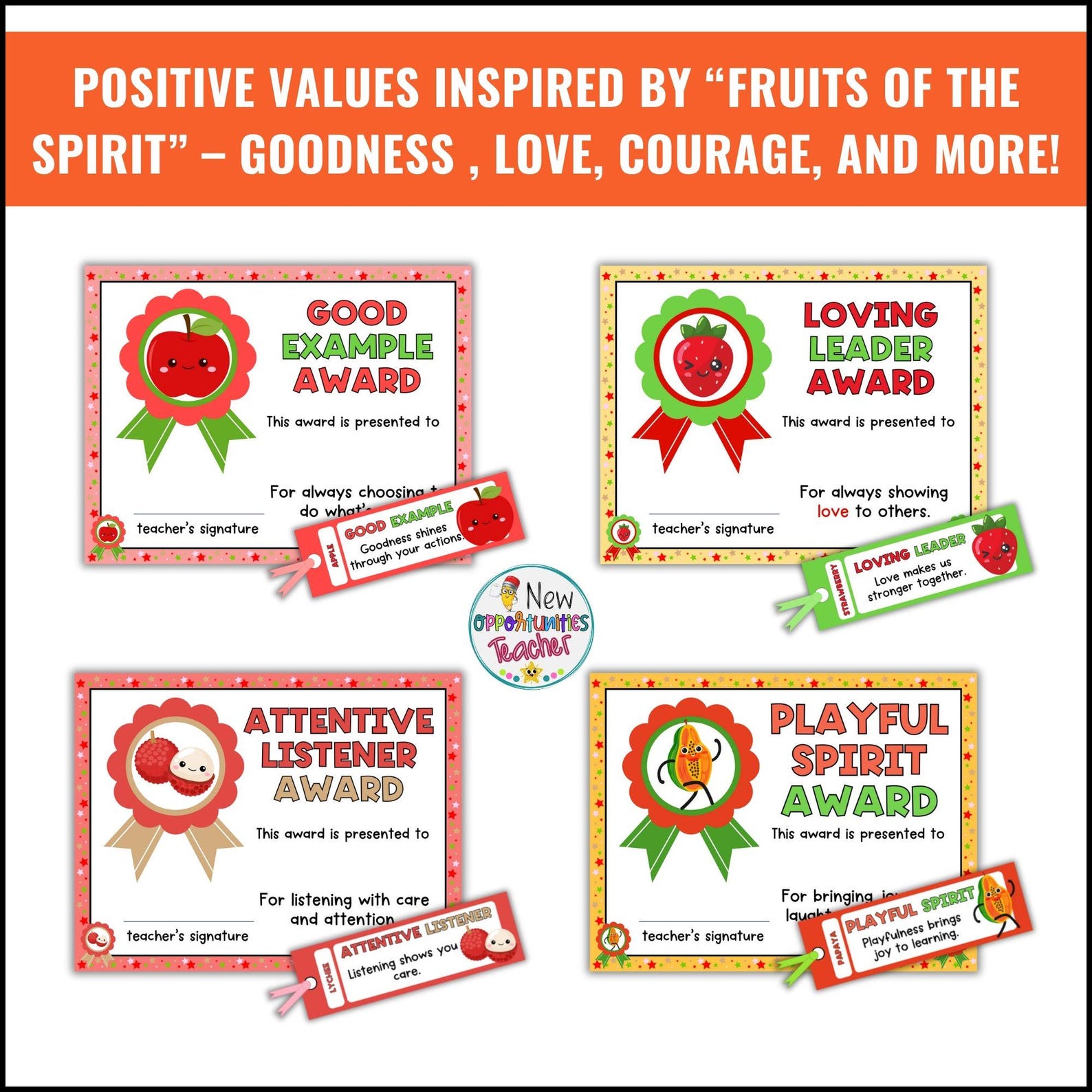 End of Year Student Awards, Fruits of the Spirit Certificates ...