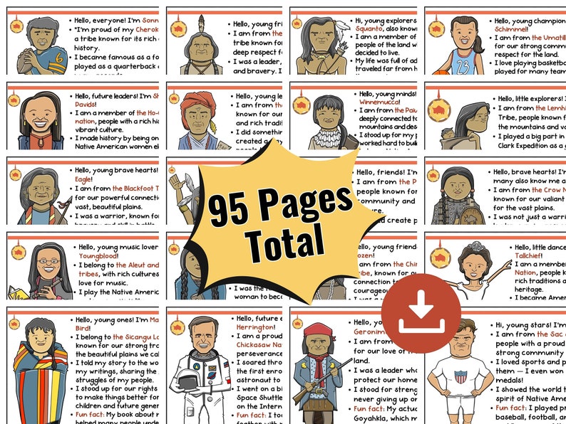 Native American Heritage Month Interactive Bulletin Board 30 Native ...