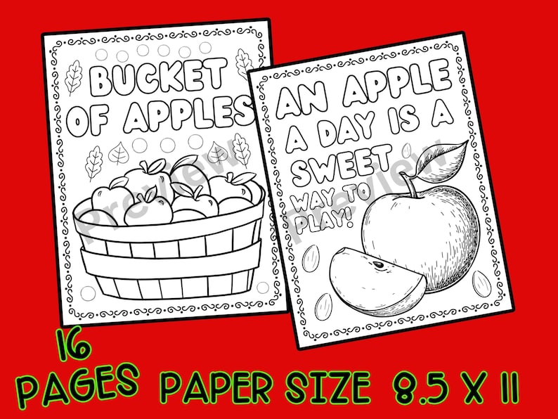 Apple Coloring Pages | Apples Coloring Sheets | Fall Autumn Coloring ...