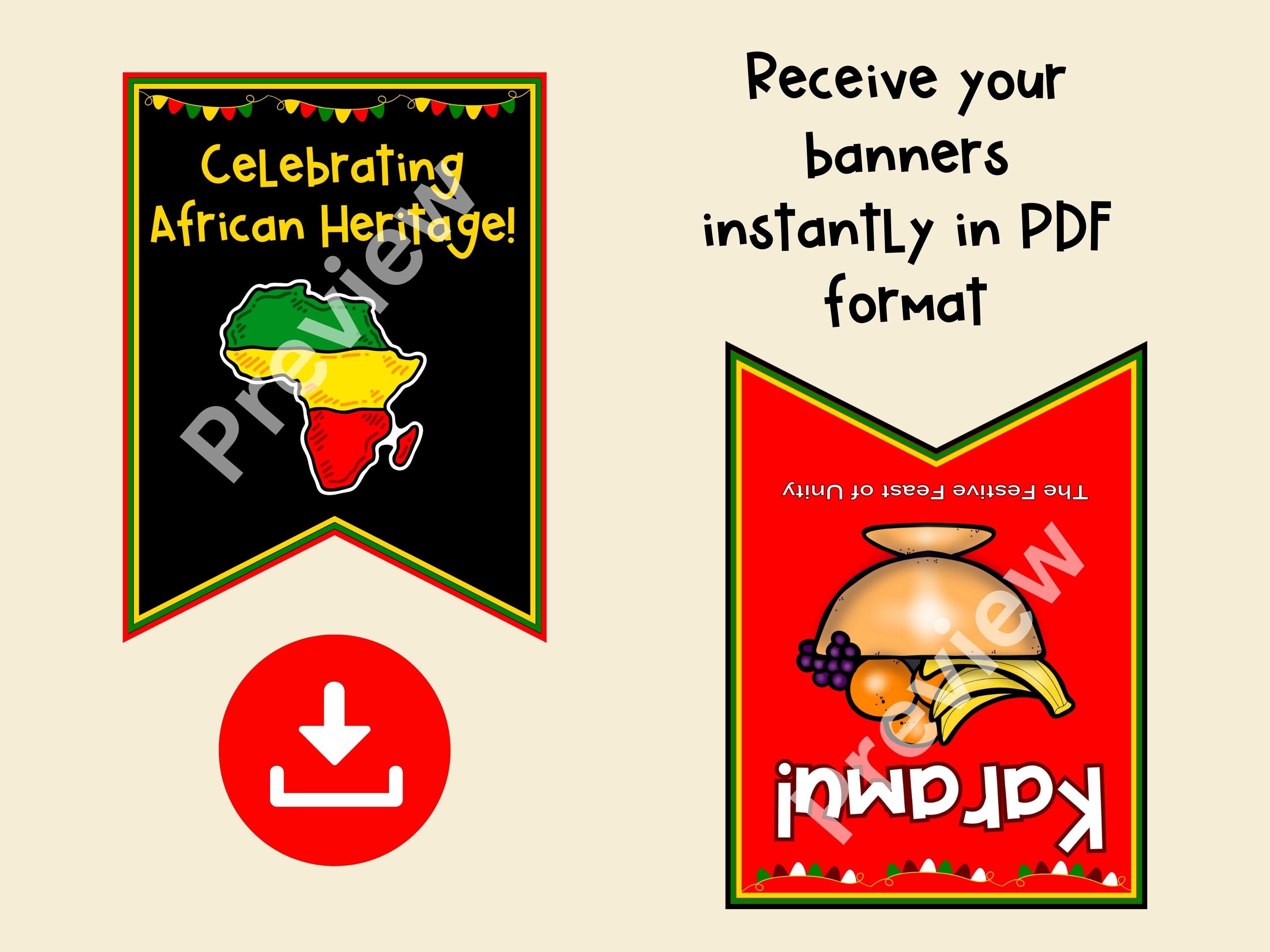 Kwanzaa Principles Banners – Classroom Decor, Set of 24 (PDF Download ...