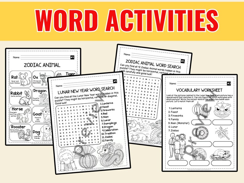 Lunar New Year 2024 Activity Pack - Chinese New Year Worksheets ...