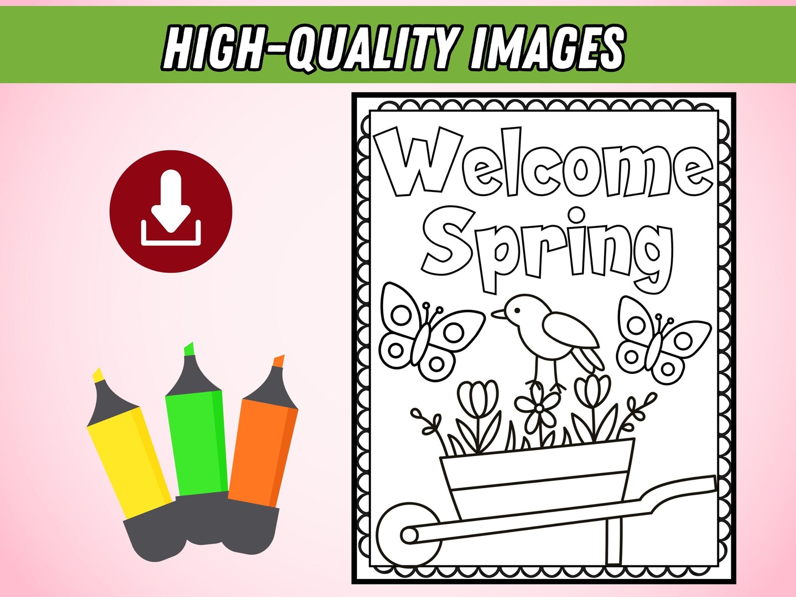 Printable Spring Easter Coloring Pages Springtime Coloring Sheets April ...