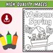 Printable Spring Easter Coloring Pages Springtime Coloring Sheets April ...