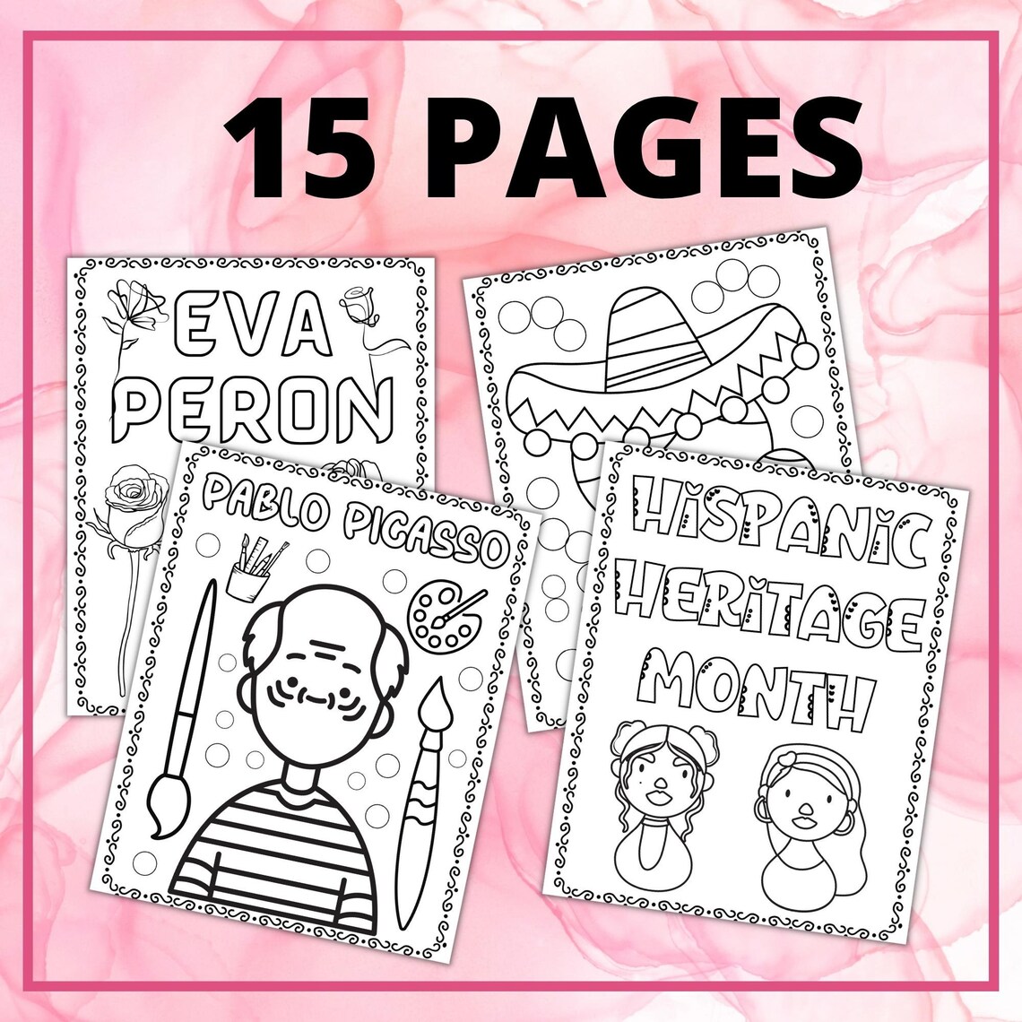 Hispanic Heritage Month Coloring Pages | Fun Educational Activity (PDF ...