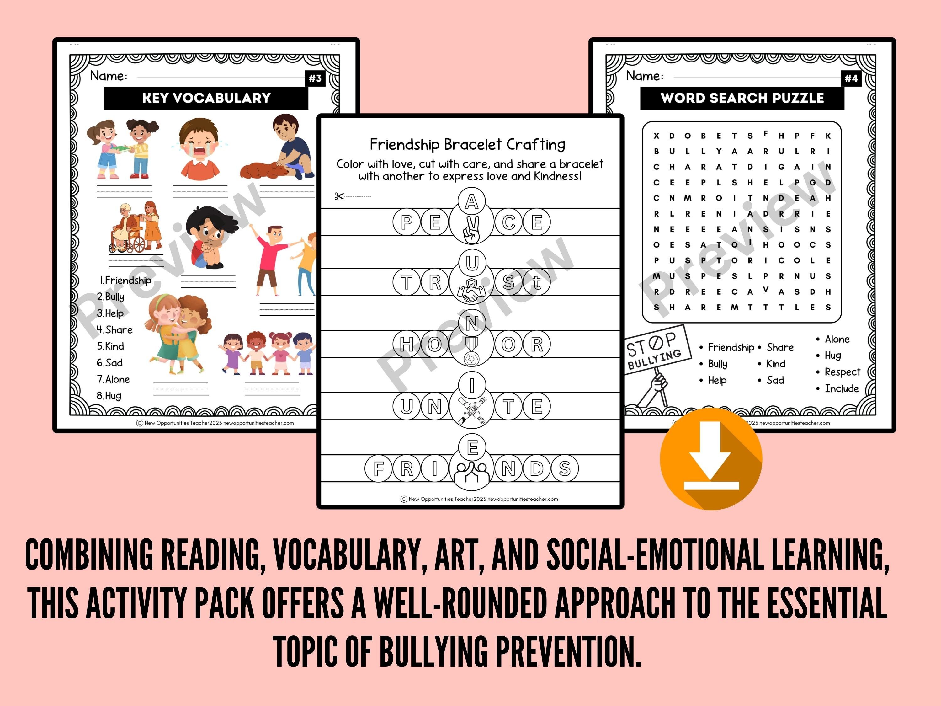 National Bullying Prevention Month Activity Pack - Anti-bullying ...