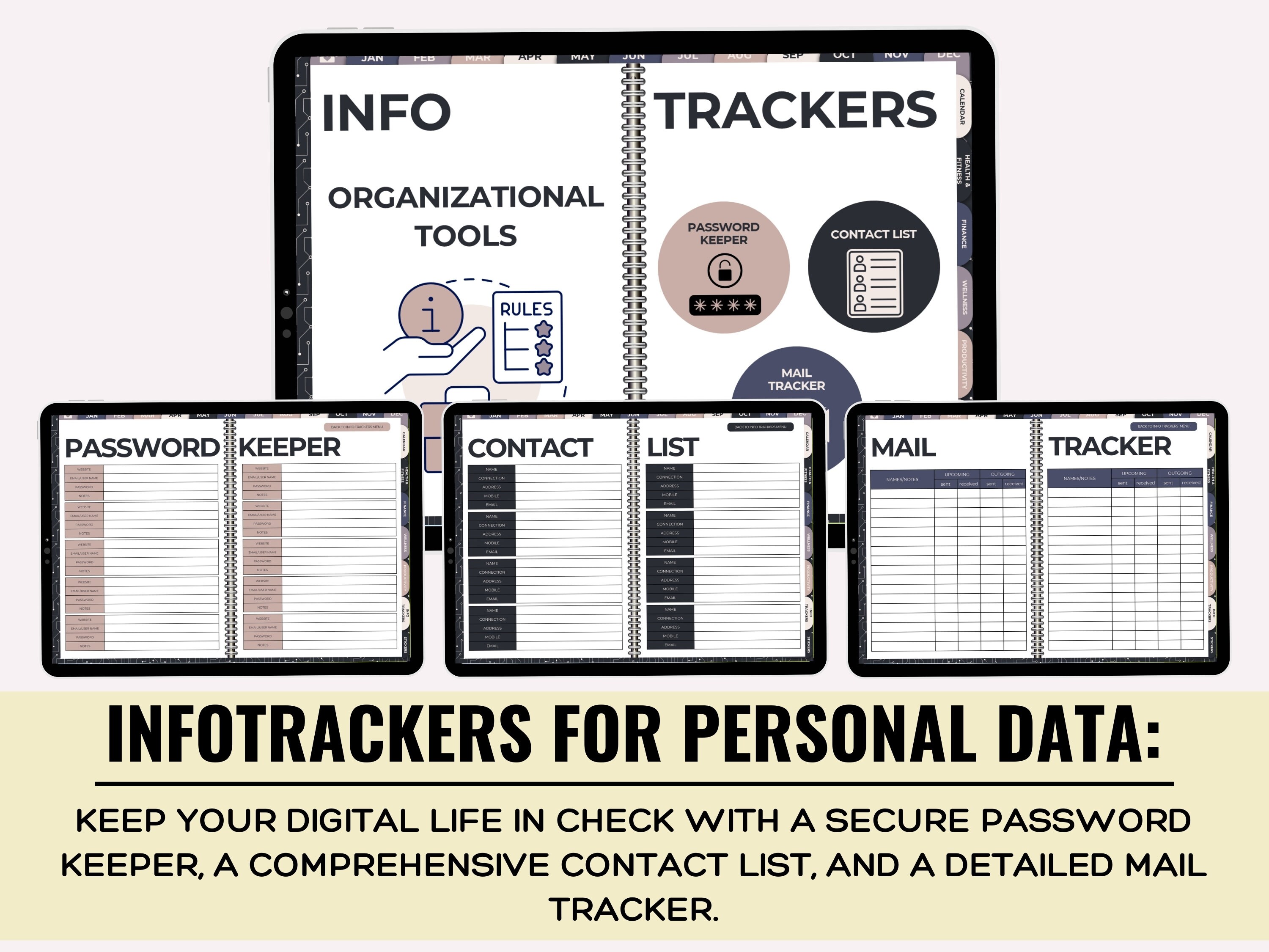 2024 Productivity Digital Planner for Innovators Hyperlinked Monthly ...
