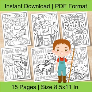 Farm Coloring Pages, Funny Animals Coloring Sheets for Kids and ...