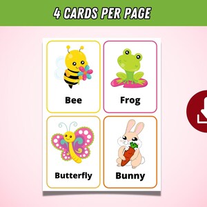 Printable Spring Sight Words Flash Cards | Springtime Montessori Cards ...