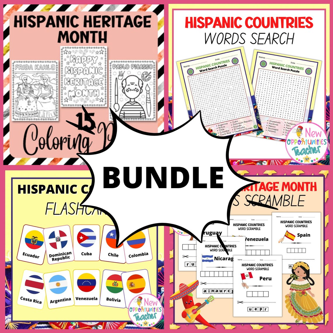 Hispanic Heritage Month Coloring Pages National Hispanic Heritage Month ...
