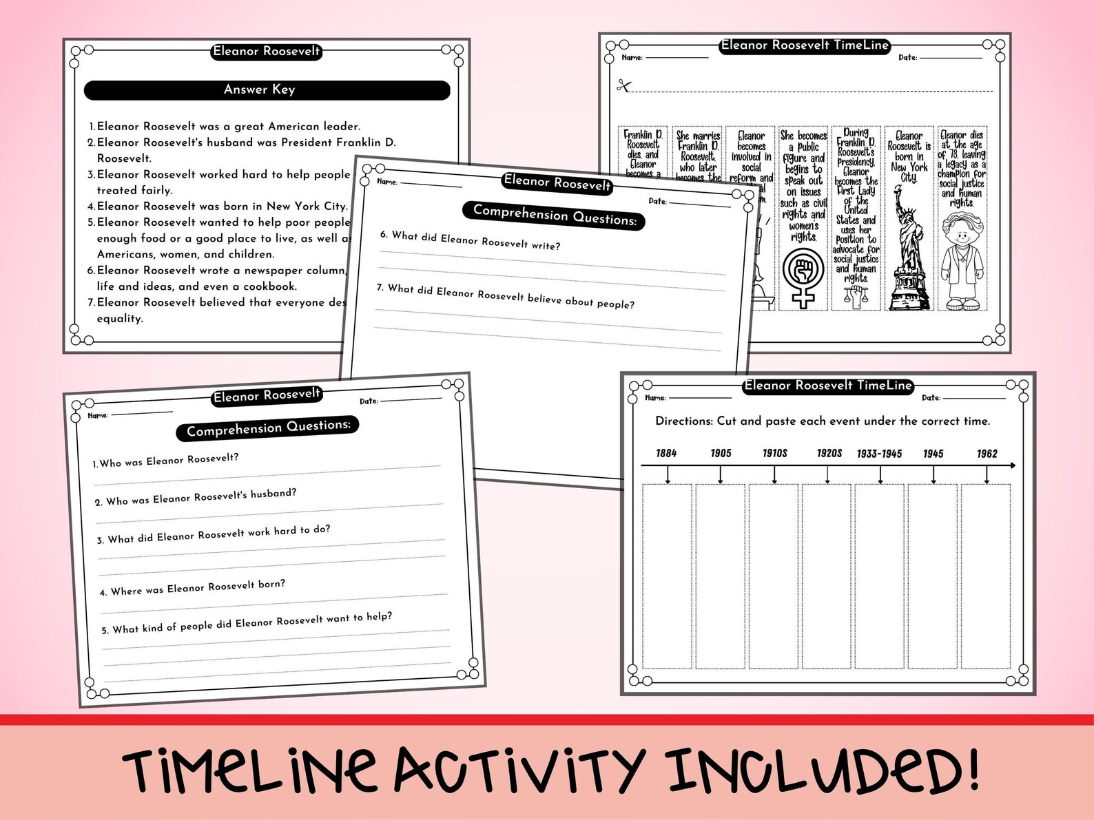 Eleanor Roosevelt Reading Comprehension Passage Women History Month ...