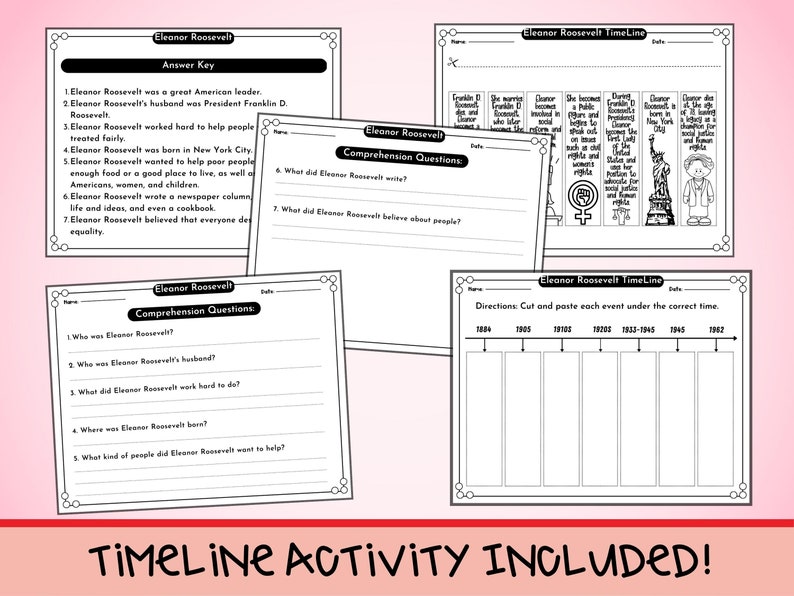 Eleanor Roosevelt Reading Comprehension Passage Women History Month ...