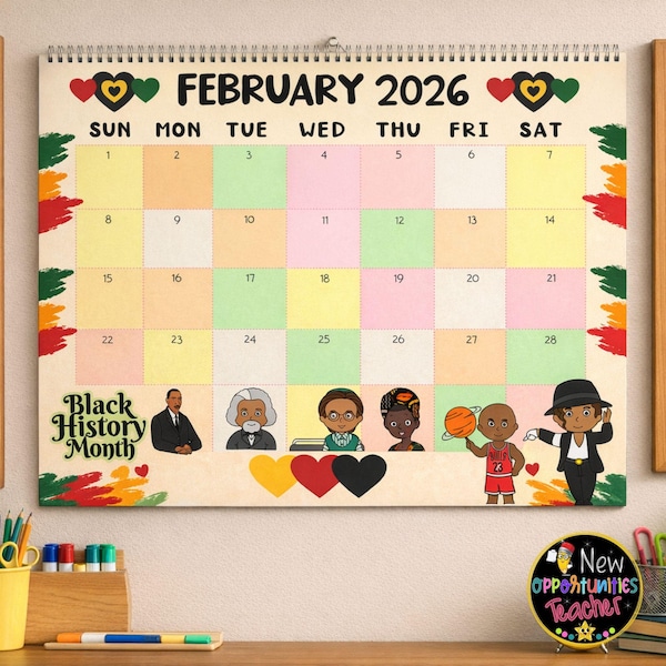 African American Calendar - Etsy