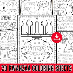 Celebrate Kwanzaa Coloring Pages - Kwanza Principles Coloring Sheets (k ...